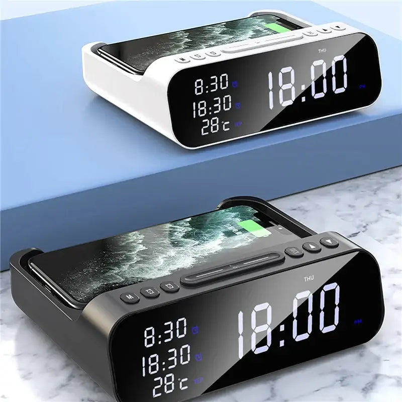 Magnetic Wireless 3in1 Fast Charging Alarm Clock – Oz Marketplace